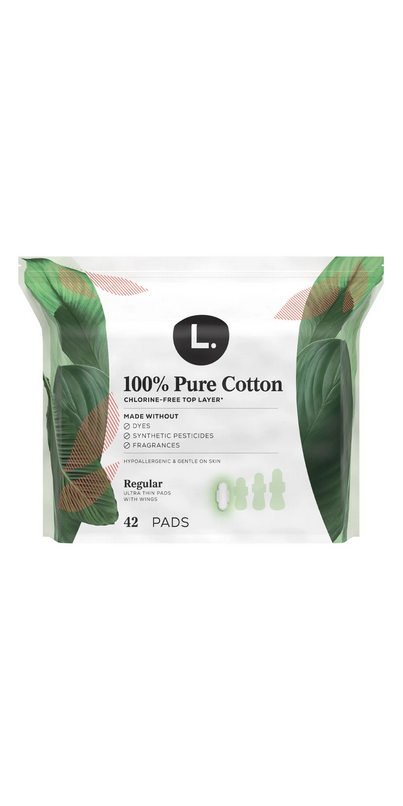 Buy L. Chlorine Free Ultra Thin Pads Regular Absorbency Organic Cotton ...