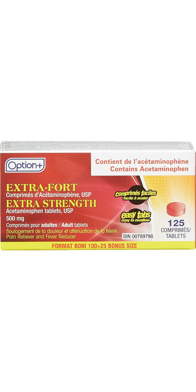 Buy Option+ Extra Strength Acetaminophen Tablets 500mg at Well.ca ...