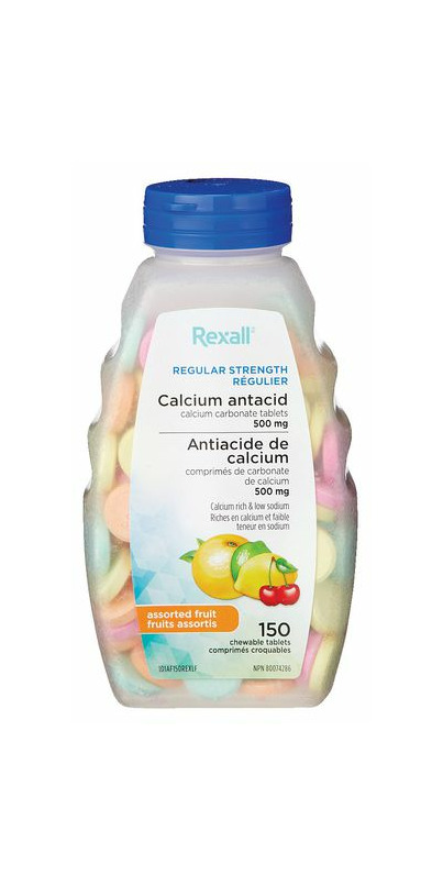 Buy Rexall Ultra Strength Calcium Antacid Assorted Fruit Chewable ...