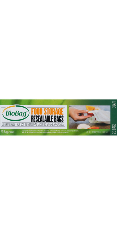 Buy BioBag Resealable 1.5L Food Storage Compostable Bags at Well.ca ...