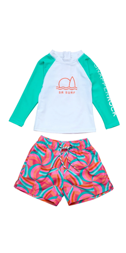 Buy Snapper Rock Long Sleeve Swim Set Geo Melon at Well.ca | Free ...