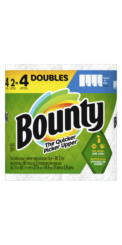 Acheter des essuie-tout Bounty en double rouleaux Select A Size White à ...