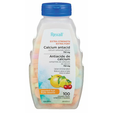Buy Rexall Extra Strength Antacid Assorted Fruit Chewable 750mg at Well ...