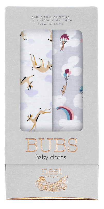 Buy Nest Designs Bamboo Bubs Baby Washcloth Set Pack Sahara Sky at Well ...