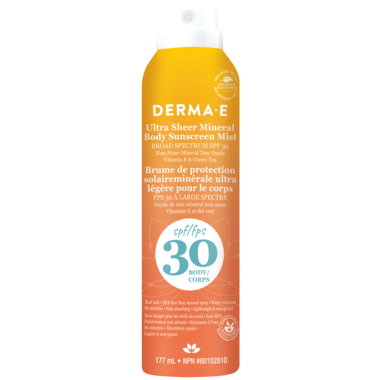 Buy Derma E Ultra Sheer Mineral Body Sunscreen Mist SPF30 at Well.ca ...