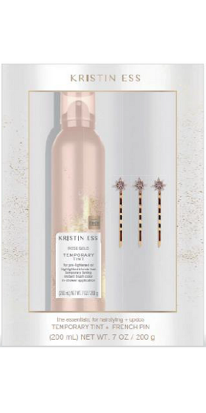 Buy Kristin Ess Hair Set Rose Gold Temporary Tint + Jeweled Bobby Pins ...