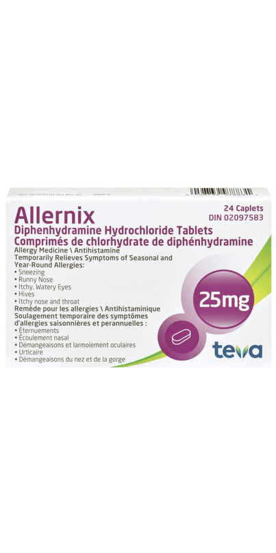 Achetez Teva Medicine Allernix pour Allergy Relief 25mg à Well.ca ...