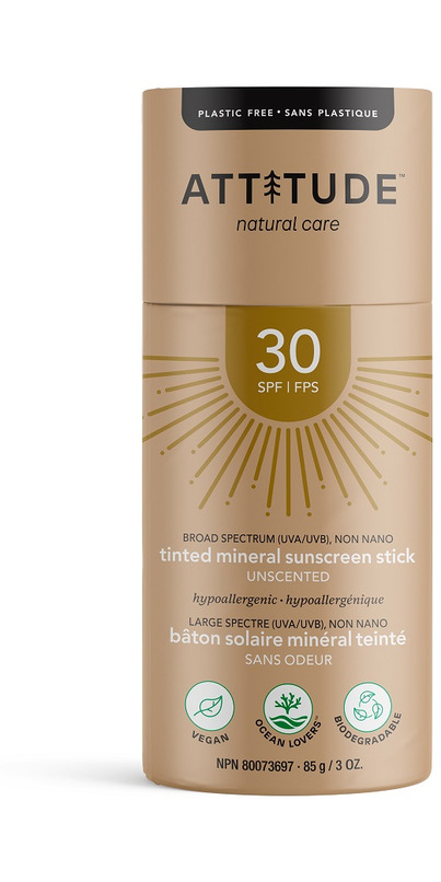 Buy ATTITUDE Tinted Mineral Sunscreen Face Stick Unscented SPF 30 at ...