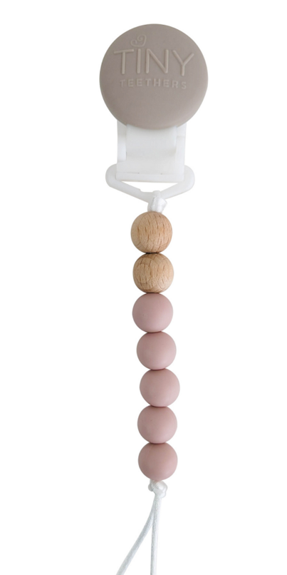 Acheter Tiny Teethers Mini Pacifier Clip Pale Pink à Well.ca | Livraison gratuite à partir de 35 ...