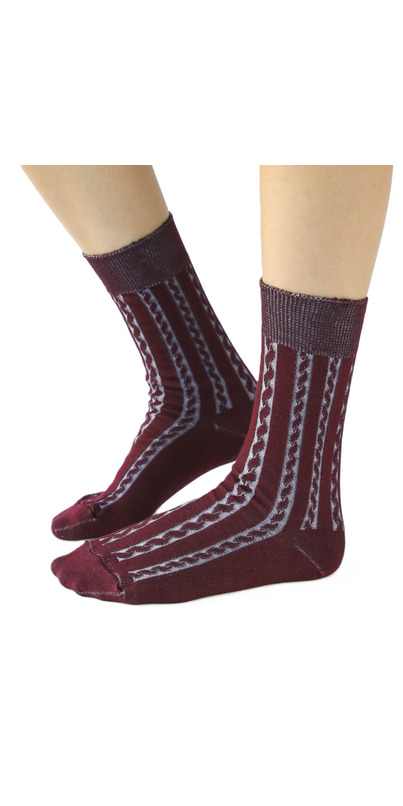 Buy Okayok Cotton Cable Dress Socks Rococo at Well.ca | Free Shipping ...