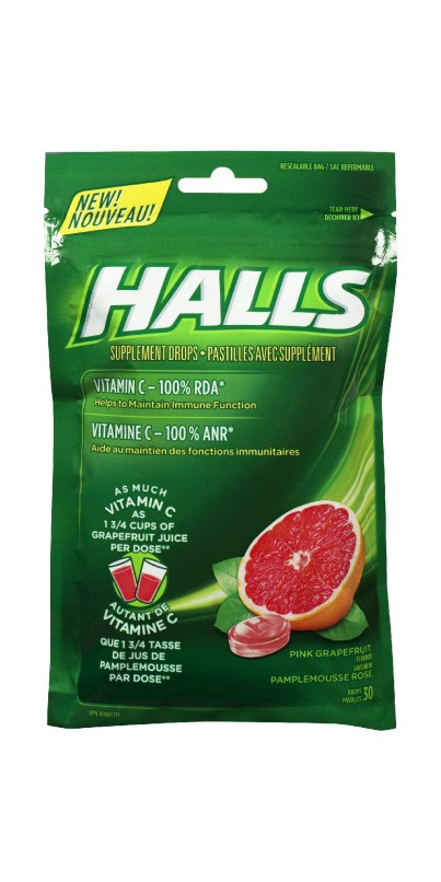 Buy Halls Bag Lozenges Vitamin C Grapefruit at Well.ca | Free Shipping ...