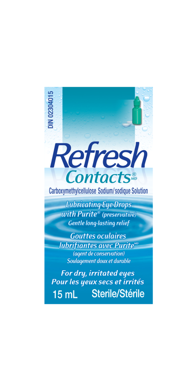 Achetez les gouttes oculaires lubrifiantes Refresh Contacts sur Well.ca ...