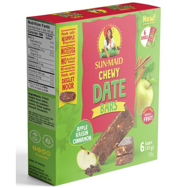 Buy Sun Maid Chewy Date Bars Apple Raisin Cinnamon at Well.ca | Free ...