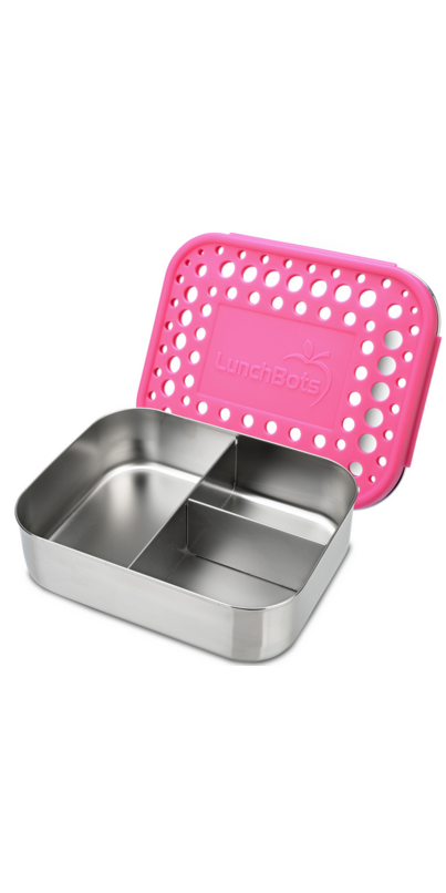 Buy Lunchbots Medium Stainless Steel Trio Bento Box Pink Dots at Well ...
