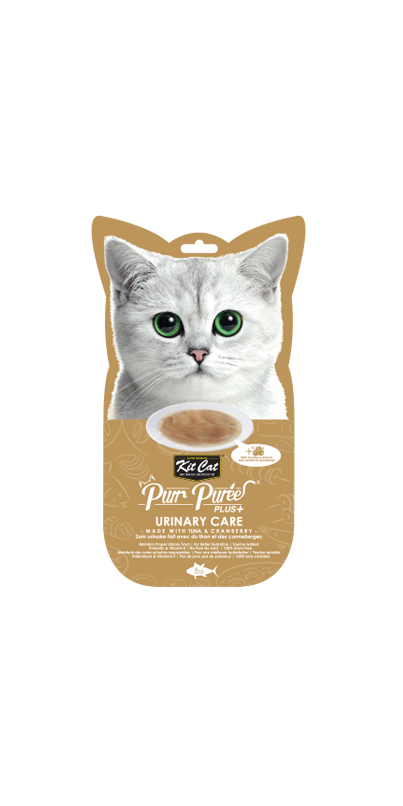 Buy Kit Cat Purr Purees PLUS+ Urinary Care Cat Treat Tuna & Cranberry ...