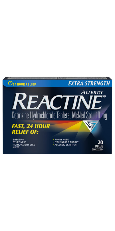 Acheter la boite de Reactine 24h extra fort de 84 comprimés sur Well.ca ...