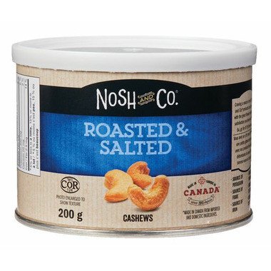 Buy Nosh & Co Roasted & Salted Cashews Tin at Well.ca | Free Shipping ...