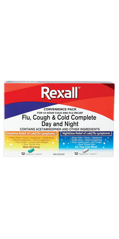 Buy Rexall Flu, Cough & Cold Complete Day and Night Combo Pack from ...