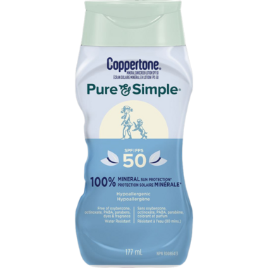 Buy Coppertone Mineral Sunscreen Lotion Pure & Simple SPF 50 at Well.ca ...