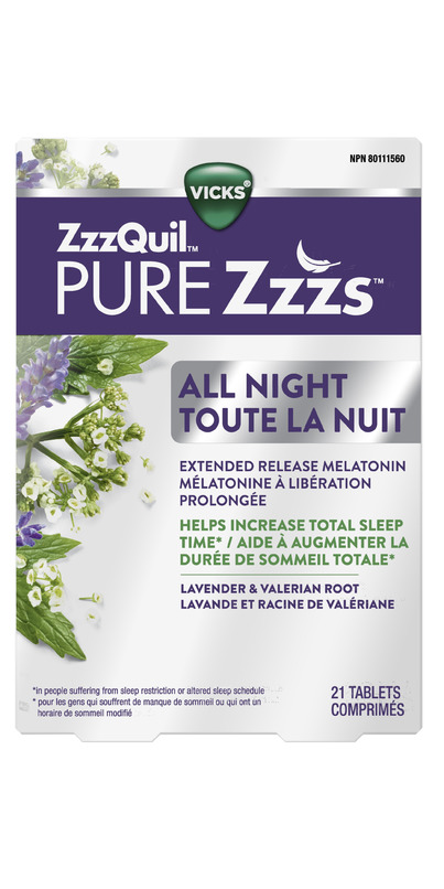 Achetez Vicks PureZzzs All Night Extended Release à Well.ca | Livraison ...