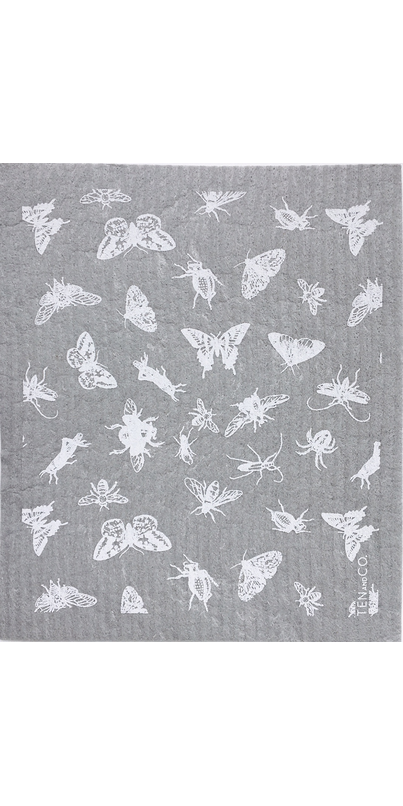 Buy Ten & Co. Swedish Sponge Cloth Gray/White Bugs at Well.ca | Free ...