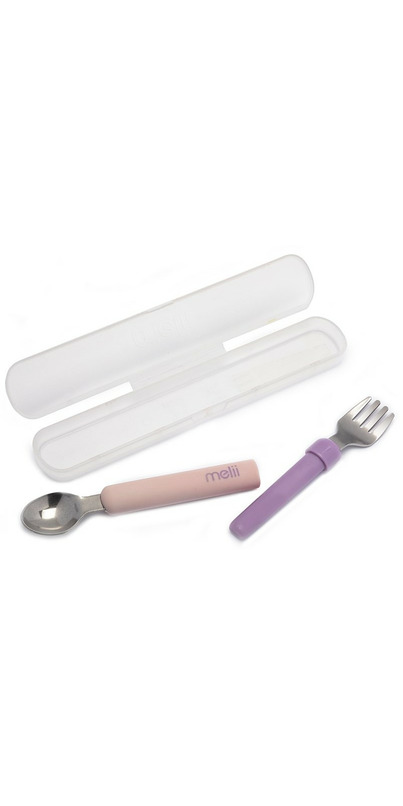 Buy Melii Detachable Stainless Steel Spoon & Fork Pink & Purple at Well ...