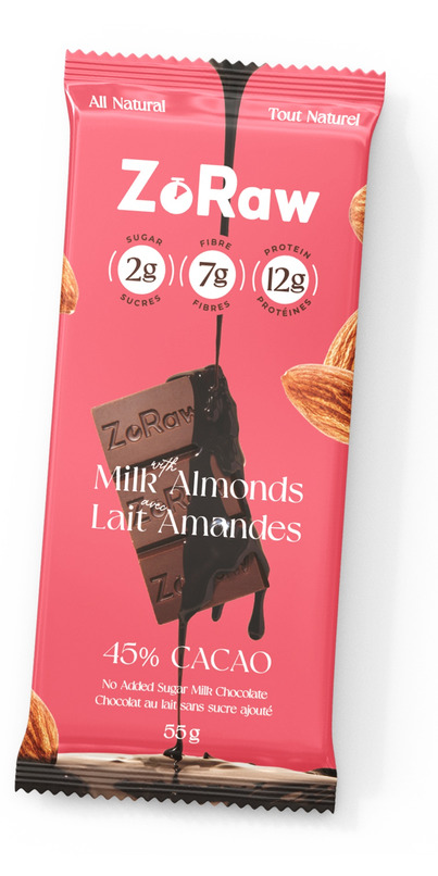 Buy ZoRaw Milk Chocolate Almond Bar with Protein at Well.ca | Free ...