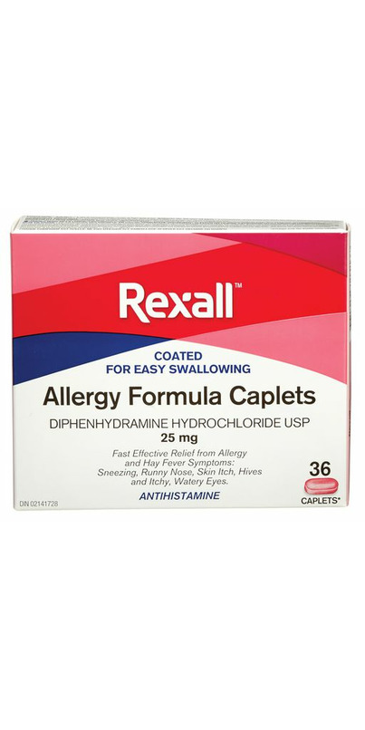 Buy Rexall Allergy Relief Caplets 25mg Diphenhydramine at Well.ca ...