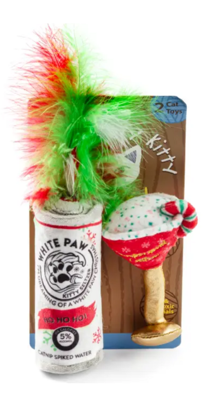 Buy Haute Diggity Dog Cat Toy White Paw + Holiday Cattini at Well.ca ...