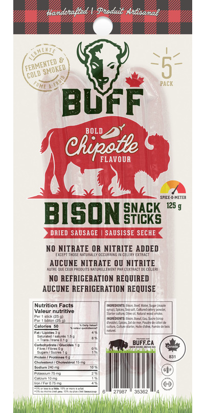 Buy Buff Bison Snack Sticks Bold Chipotle at Well.ca | Free Shipping ...