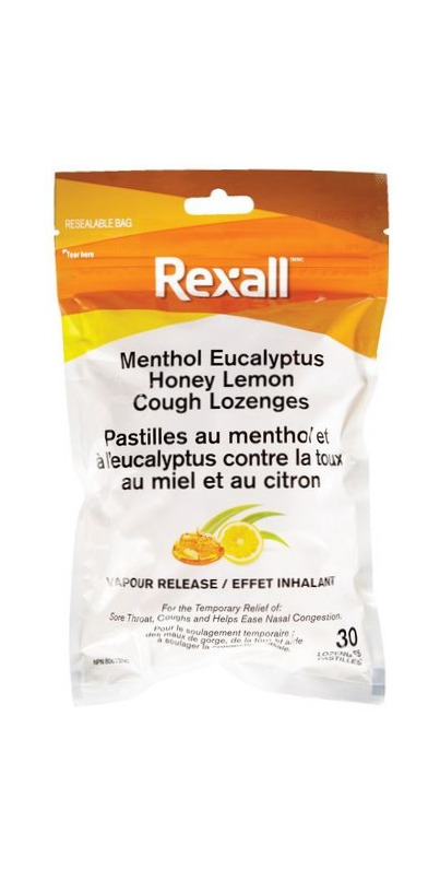 Buy Rexall Menthol Eucalyptus Honey Lemon Cough Lozenge from Canada at ...
