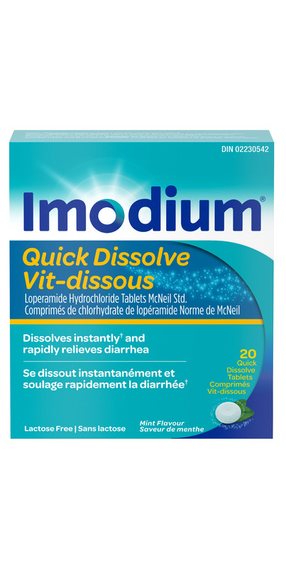 Buy Imodium Quick-Dissolve Mint at Well.ca | Free Shipping $35+ in Canada