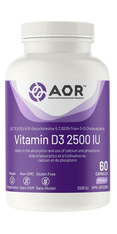 Buy AOR Vitamin D3 2500IU at Well.ca | Free Shipping $35+ in Canada