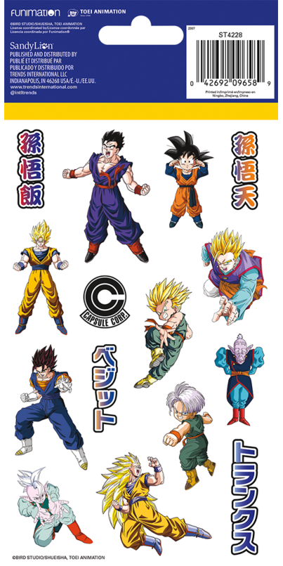 Buy Trends Dragon Ball Z 4 Sheet Stickers at Well.ca | Free Shipping ...