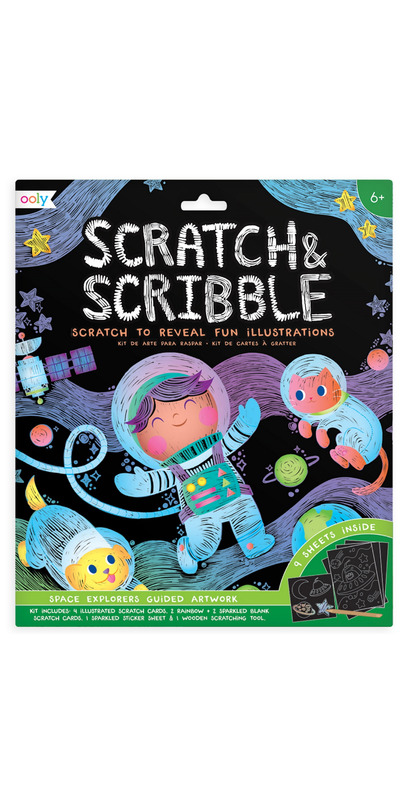 Buy OOLY Large Scratch & Scribble Art Kit: Space Explorers at Well.ca ...