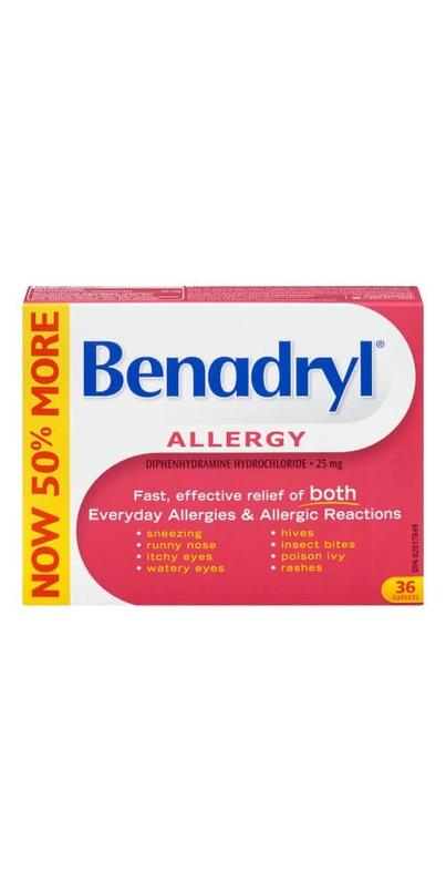 Buy Benadryl Caplet 25mg from Canada at Well.ca - Free Shipping