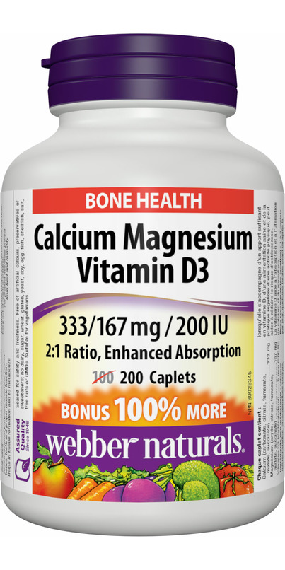 Buy Webber Naturals Calcium Magnesium Vitamin D3 333/167mg/200IU at ...