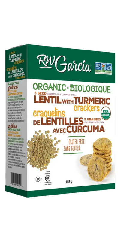 Buy R.W. Garcia Organic 3 Seed Lentil & Turmeric Crackers at Well.ca ...