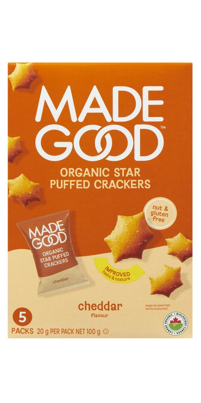 Buy MadeGood Organic Star Puffed Crackers Cheddar at Well.ca | Free ...