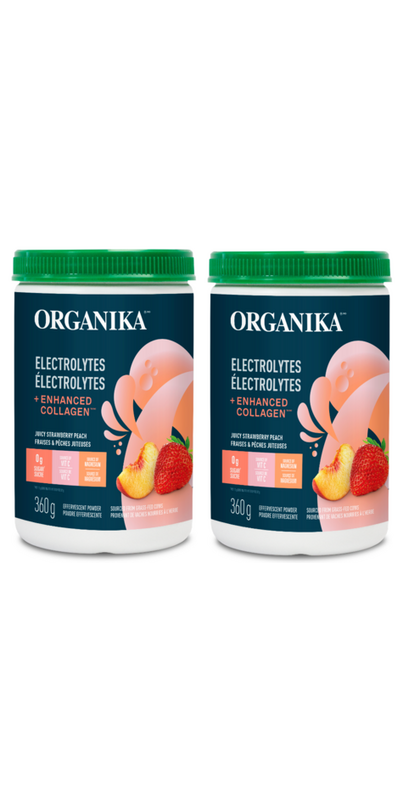 Buy Organika Electrolytes + Enhanced Collagen Strawberry Peach Bundle ...