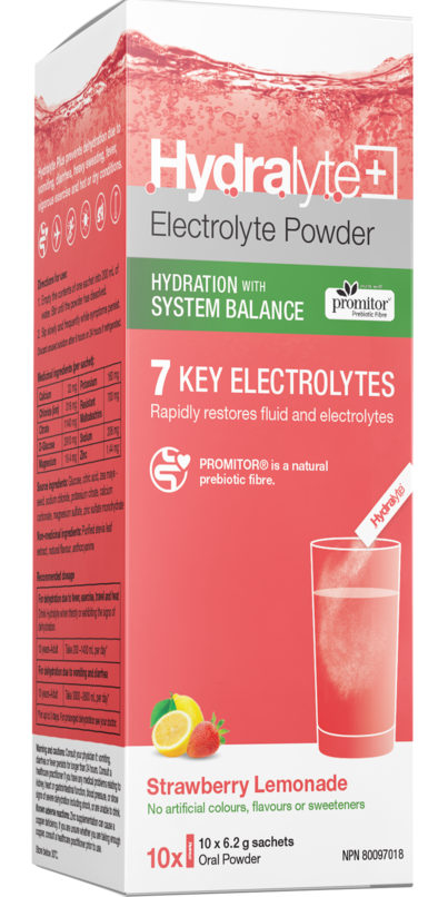 Buy Hydralyte+ Electrolyte Powder Strawberry Lemonade at Well.ca | Free Shipping $35+ in Canada