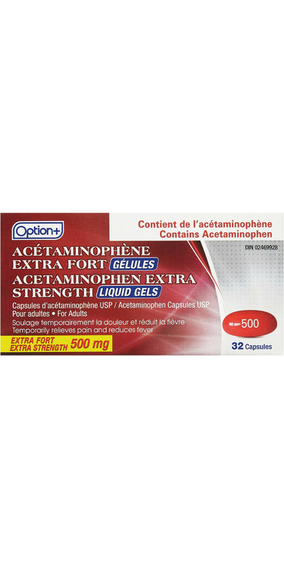 Buy Option+ Extra Strength Acetaminophen Liquid Gels 500mg at Well.ca ...