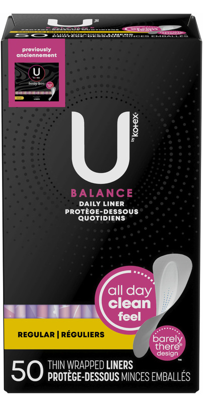 Buy U by Kotex Balance Daily Wrapped Panty Liners Regular Length at ...