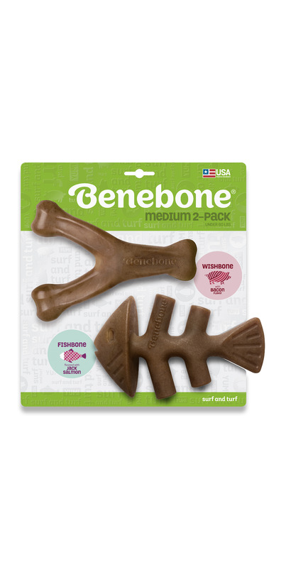 Buy Benebone Medium Dog Chew Fishbone/Wishbone Bacon at Well.ca | Free ...