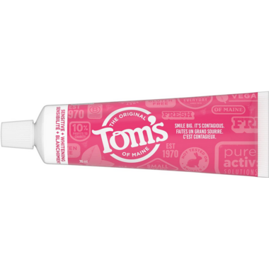 Buy Tom's of Maine PureActiv Sensitive + Whitening Fluoride Free ...