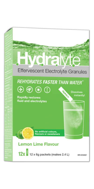 Buy Hydralyte Effervescent Electrolyte Granule Sticks Lemon Lime at ...