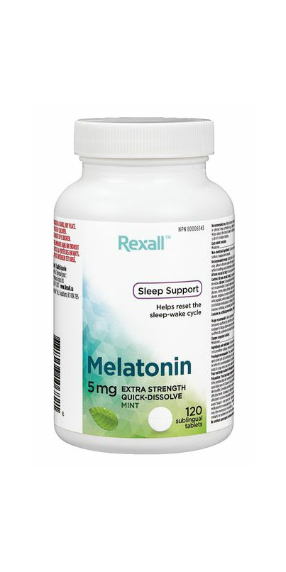 Buy Rexall Extra Strength Melatonin Quick-Dissolve Sleeping Aid at Well ...