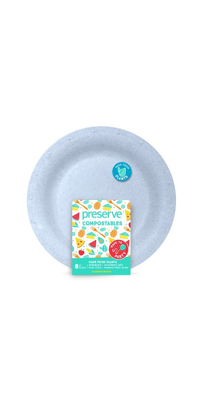 Buy Preserve Compostables Large Plates Blue at Well.ca | Free Shipping ...