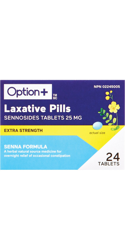 Buy Option+ Laxative Pills Extra Strength 25mg at Well.ca | Free ...