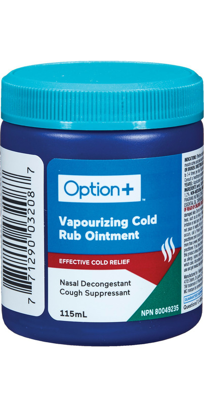 Buy Option+ Vapourizing Cold Rub Ointment at Well.ca | Free Shipping ...